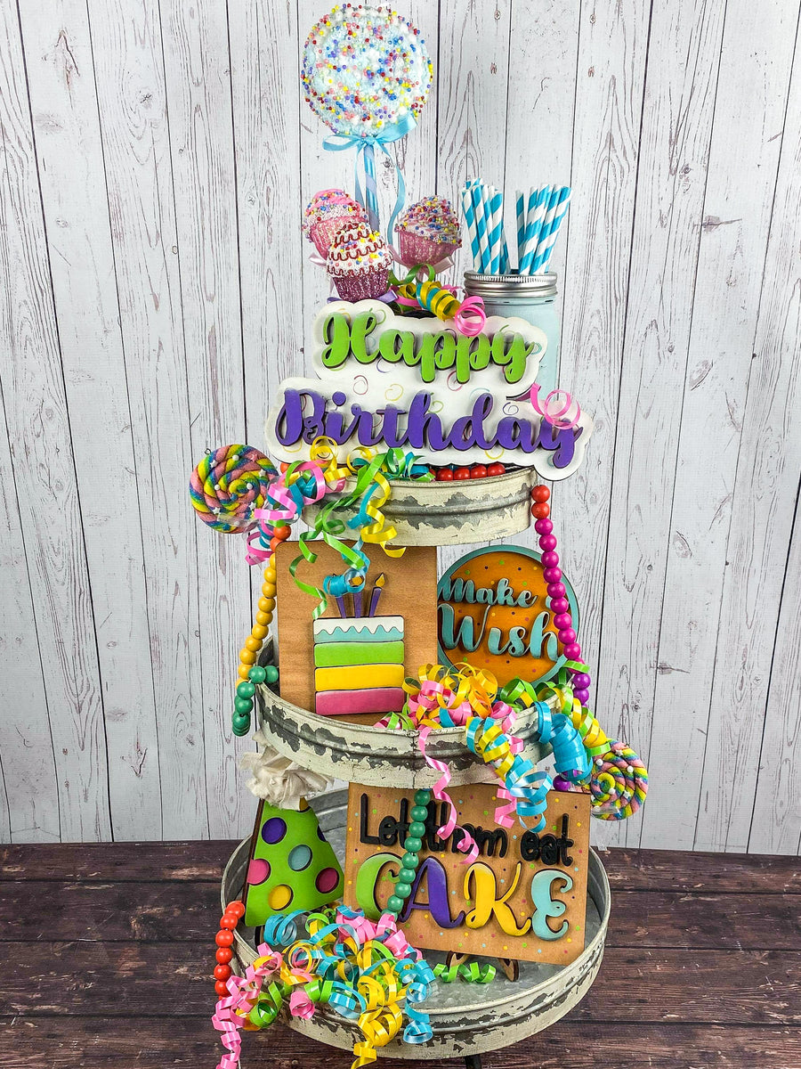 Happy birthday sign bundle - Birthday party decor signs – Backyard Dahlia